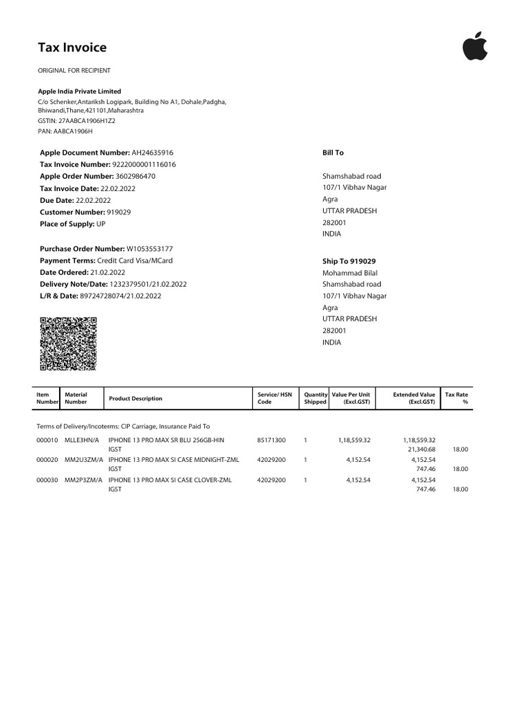 iPhone 13 pro max warranty | PDF | Invoice | Payments