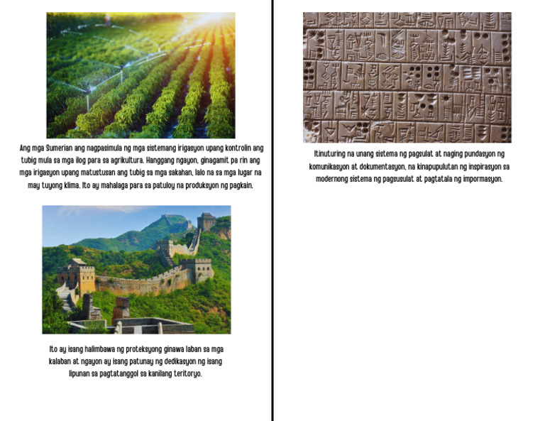 Ang mga Sumerian ang nagpasimula ng mga sistemang irigasyon upang ...