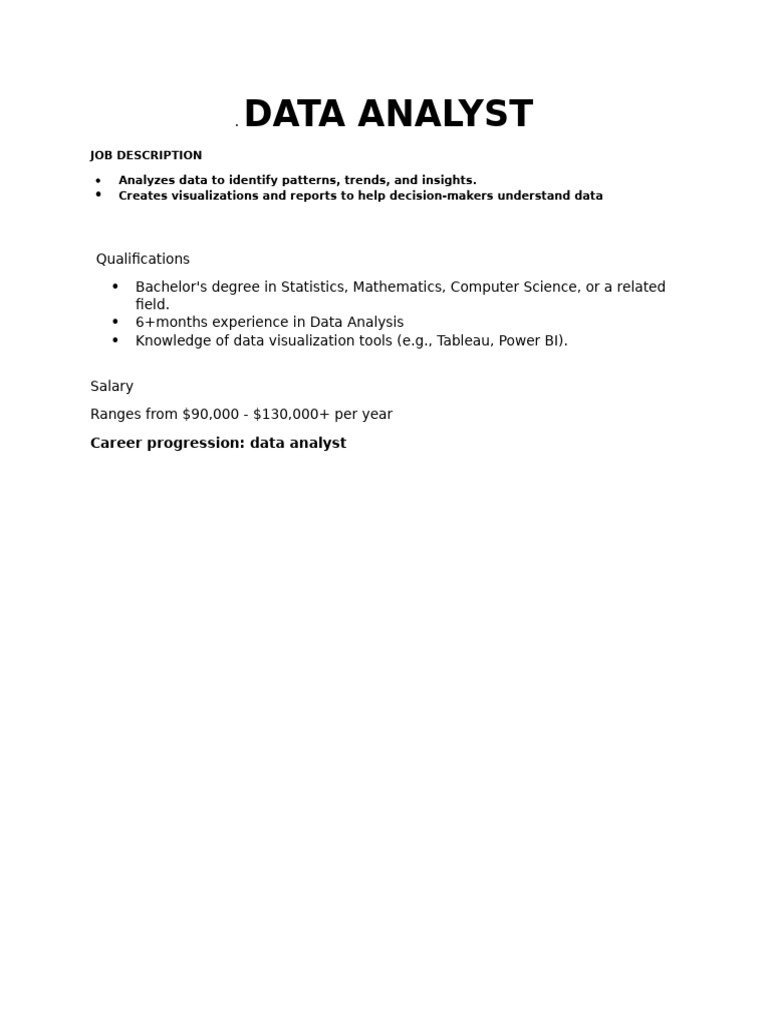 Data Analyst | PDF