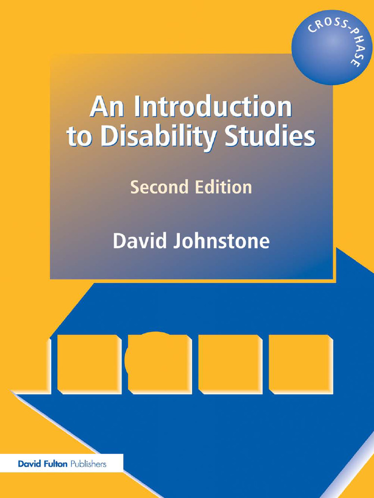 David Johnstone - An Introduction To Disability Studies (2001, David ...