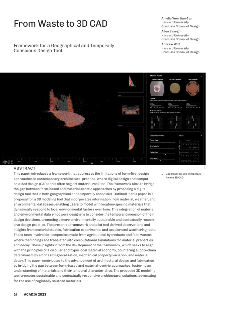 Harvard - From Waste To 3D CAD | PDF | Simulation | Computer Aided Design