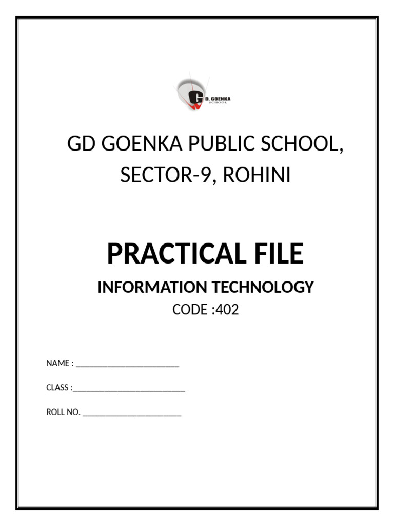 Class 9 Practical File | PDF
