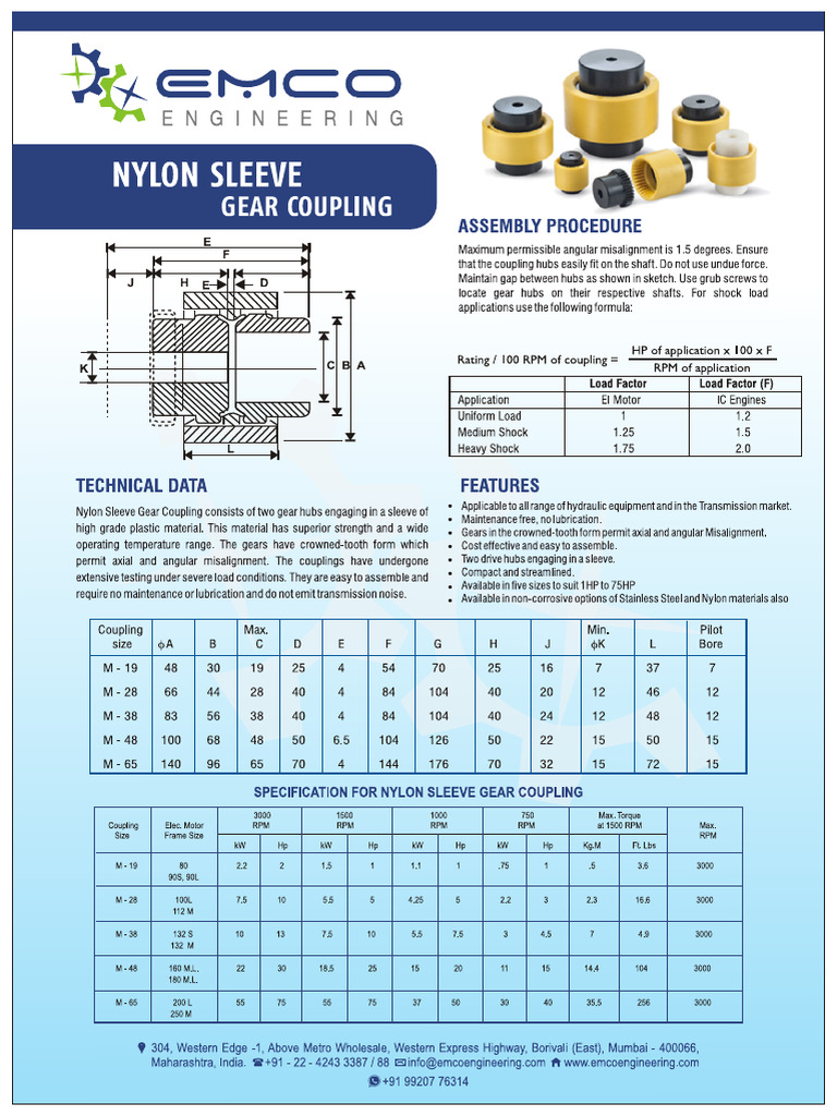 Nylon Gear Coupling | PDF