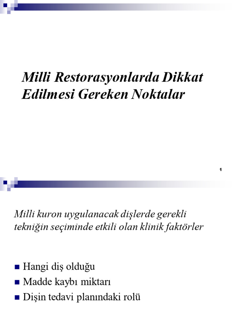 10 - Milli Restorasyon Devam PDF | PDF