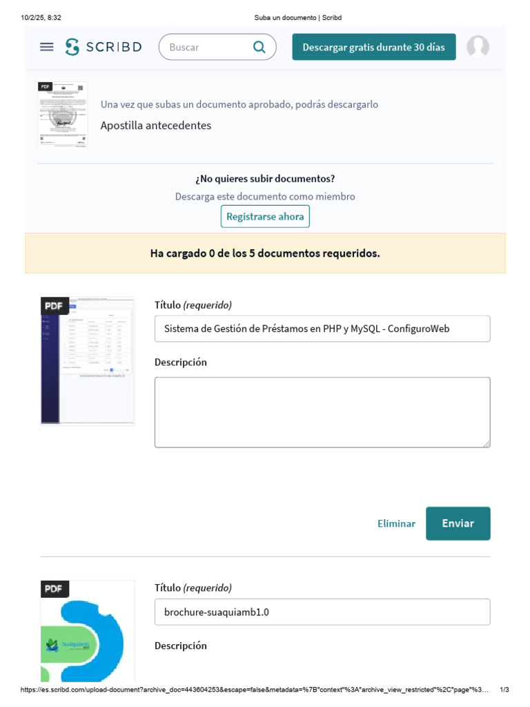 Suba Un Documento - Scribd1 | PDF | Scribd