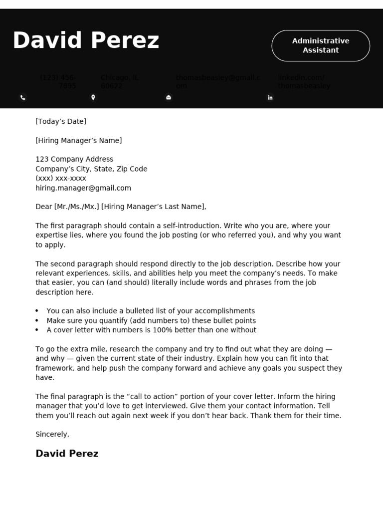 standard-professional-cover-letter-template-black | PDF | Résumé