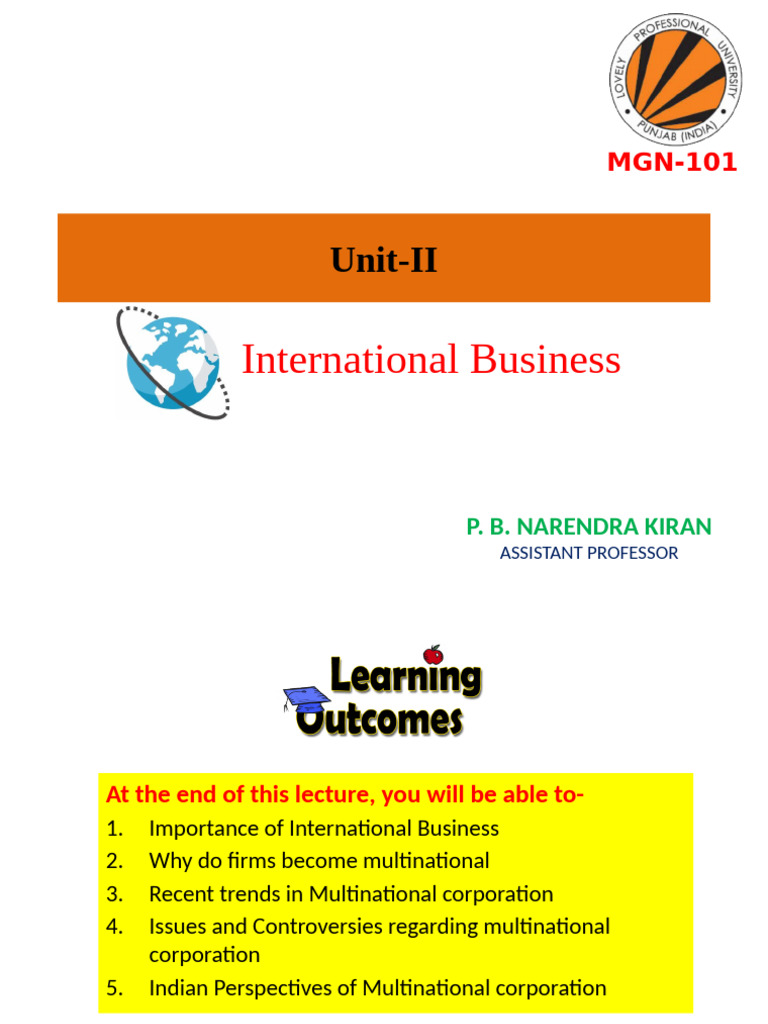 International Business | PDF | Multinational Corporation | Globalization