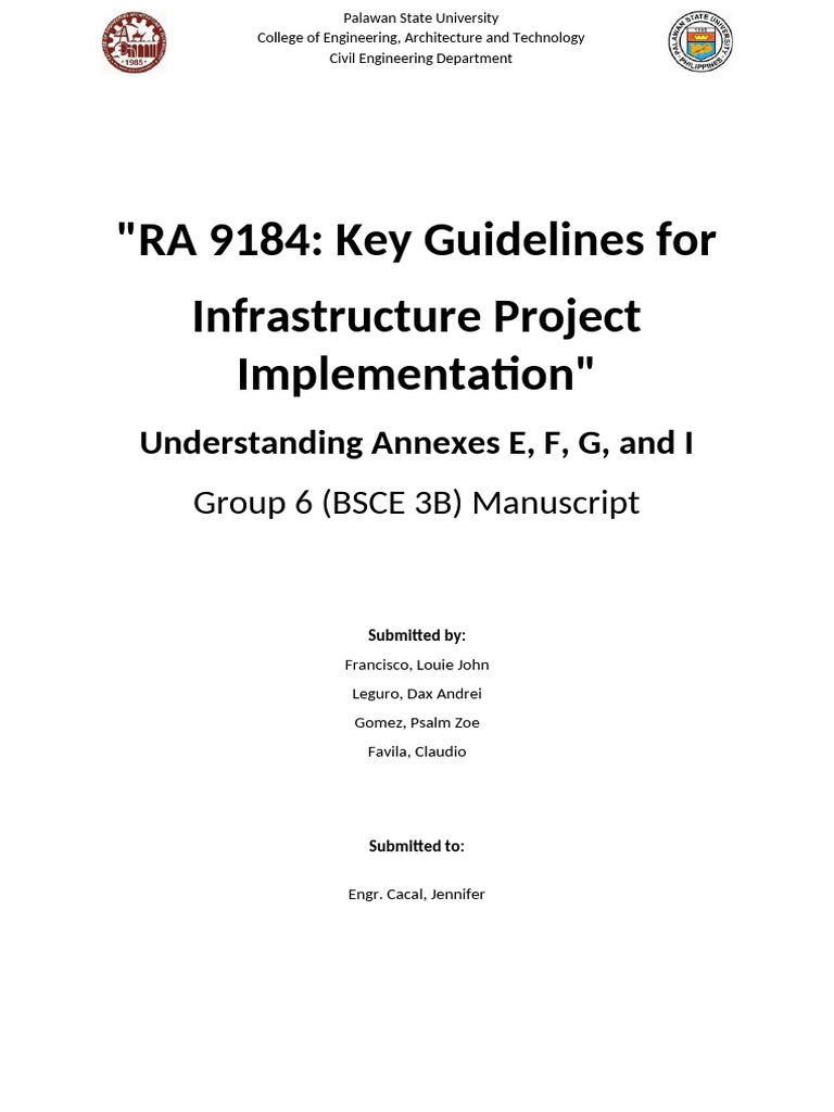 Group 6 - Ra 9184 Manuscript | PDF | Specification (Technical Standard) | Breach Of Contract