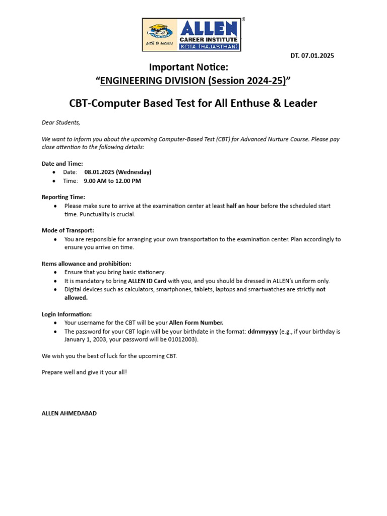 CBT Guidelines | PDF
