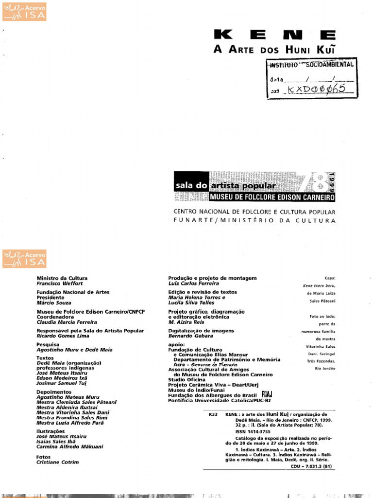 Kene a arte dos Huni Kui | PDF