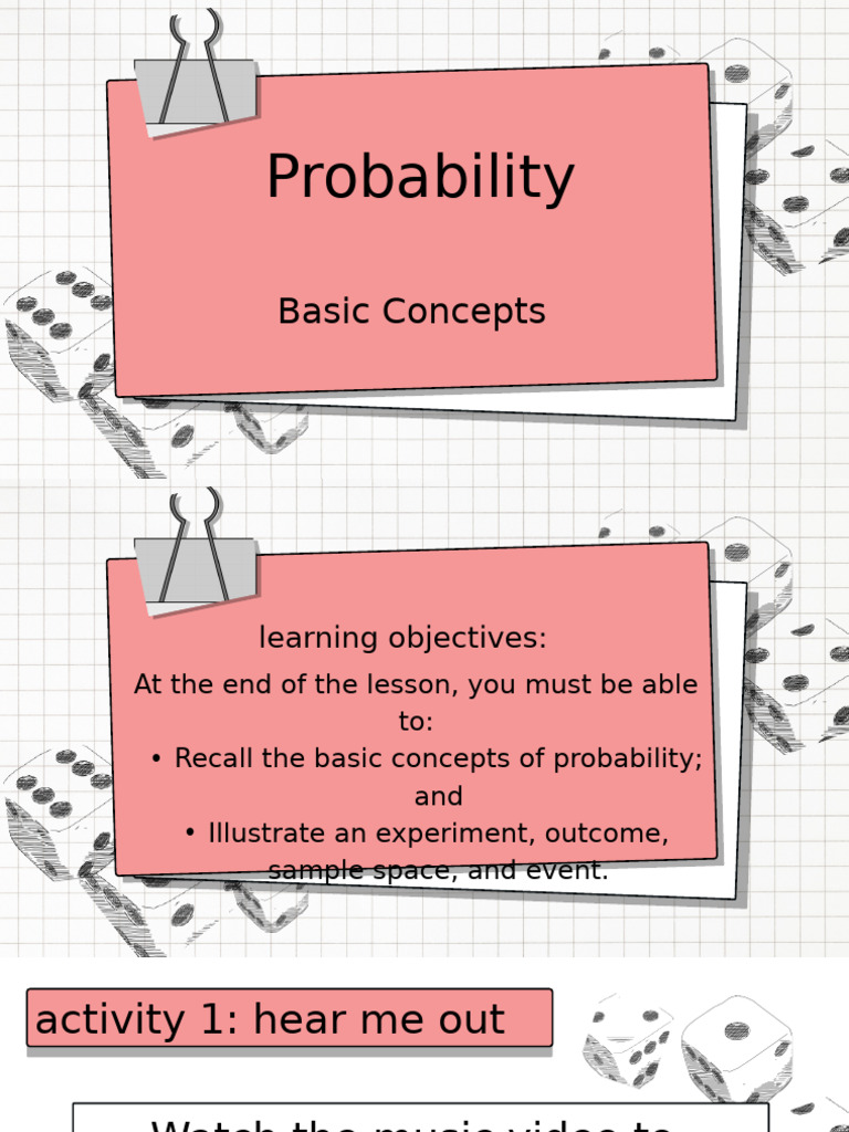 09.Basic Concepts of Probability & Union & Intersection of Events | PDF ...