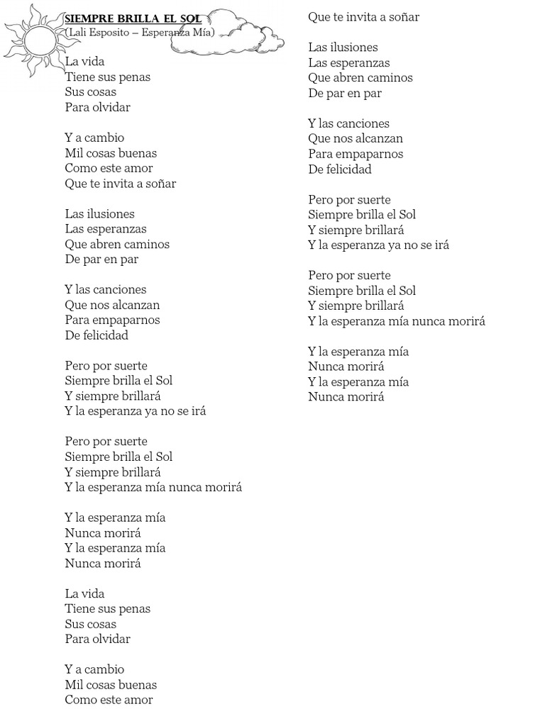 Musica Siempre Brilla el sol | PDF