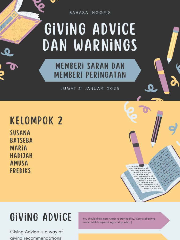 Advice and Warnings in English | PDF