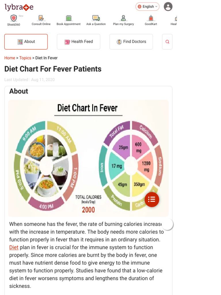 Diet Plan for Fever Recovery | PDF | Foods | Soup