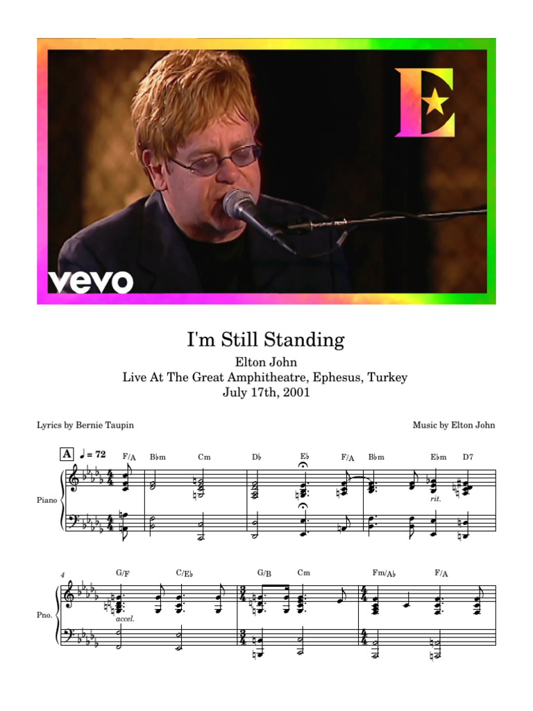 Im Still Standing Live - Elton John | PDF