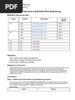 Packet Tracer - Implement A Subnetted Ipv6 Addressing Scheme | PDF | I Pv6 | Router (Computing)