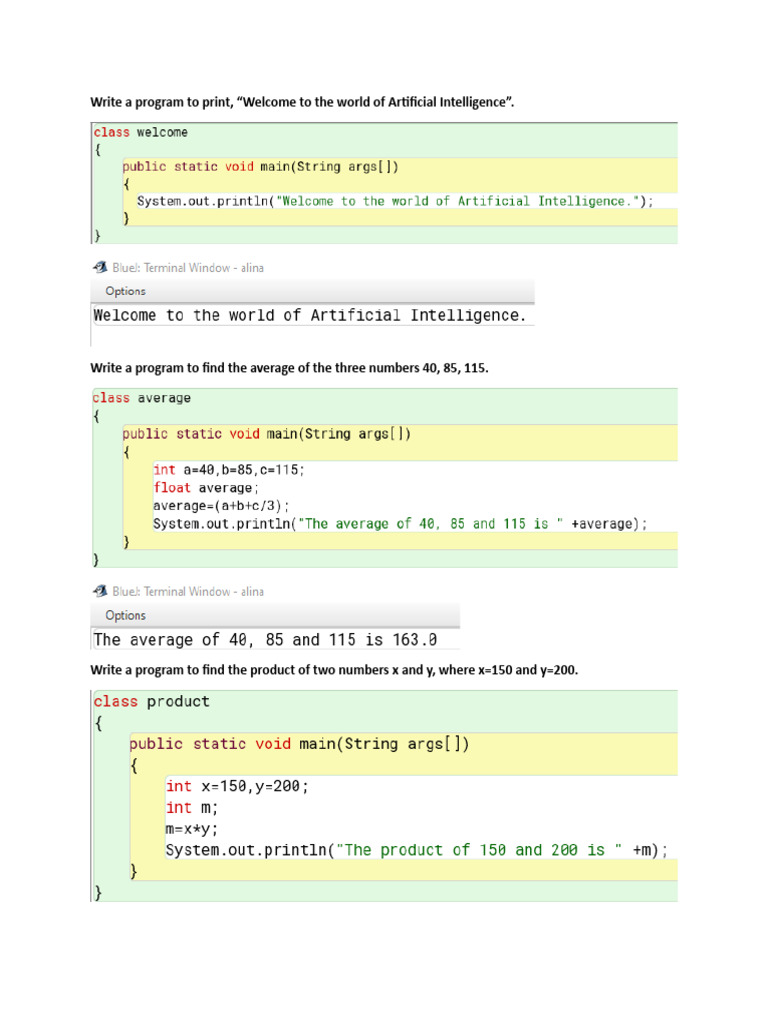 Beginner Programming Exercises | PDF