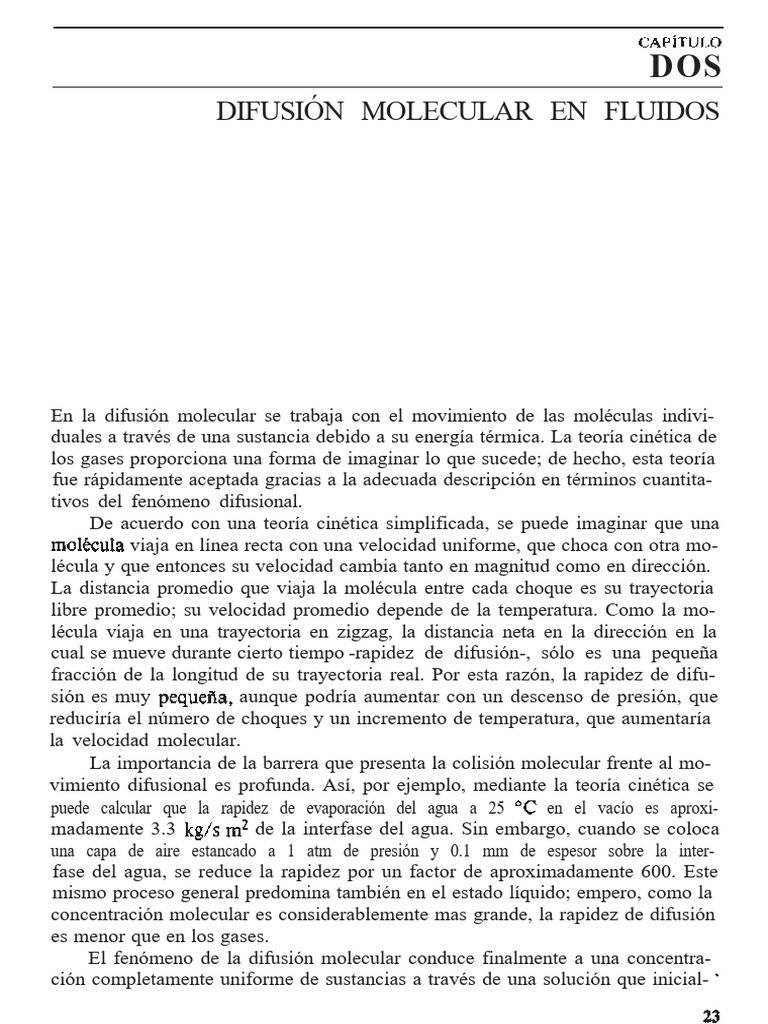 Treybal - Cap. 2 | PDF | Difusión | Gases