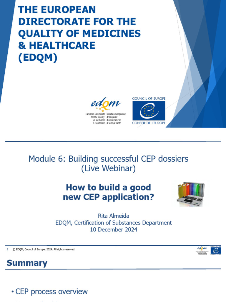 Module 6 How To Build A Good New CEP Application 2024 | PDF | Chemistry