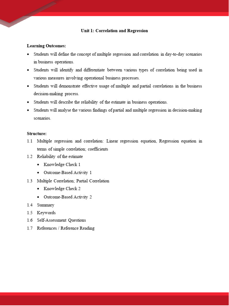 Business Statistics | PDF | Regression Analysis | Linear Regression