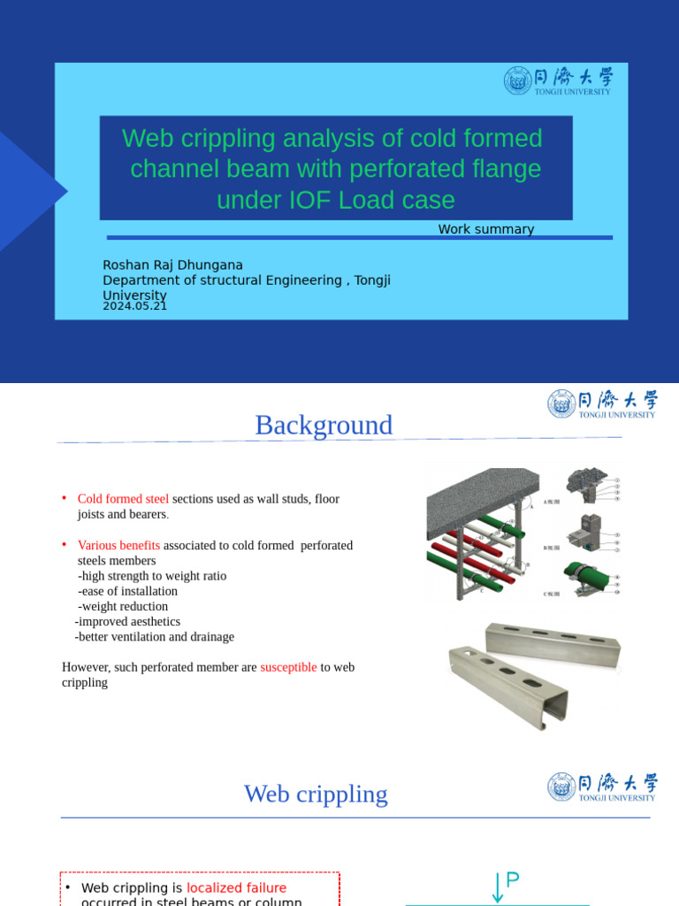 Numerical Analysis of Cold Formed Steel With Perforated Flange | PDF ...