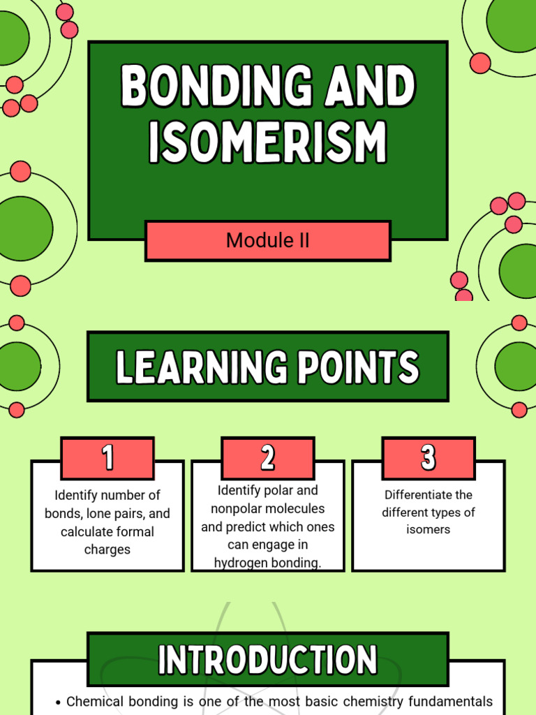 Module 2 - Bonding and Isomerism | PDF | Chemical Bond | Isomer