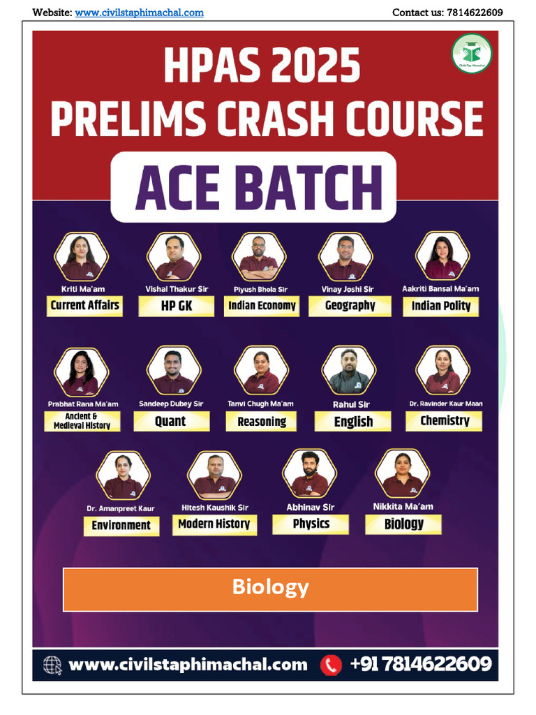 UPSC NOTES | PDF | Endoplasmic Reticulum | Cell (Biology)