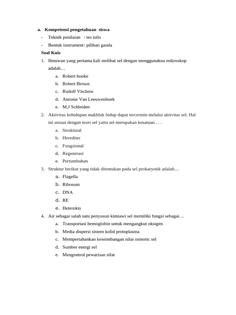 Rubrik KI3 Dan KI4 | PDF
