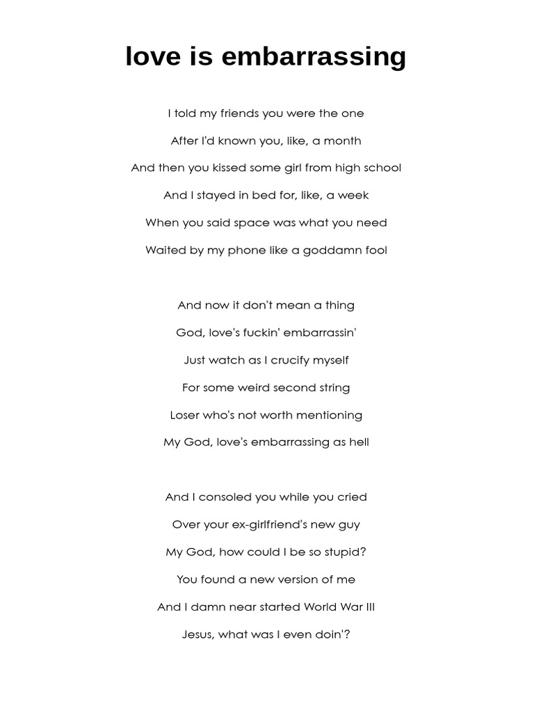 Love Is Embarrassing | PDF