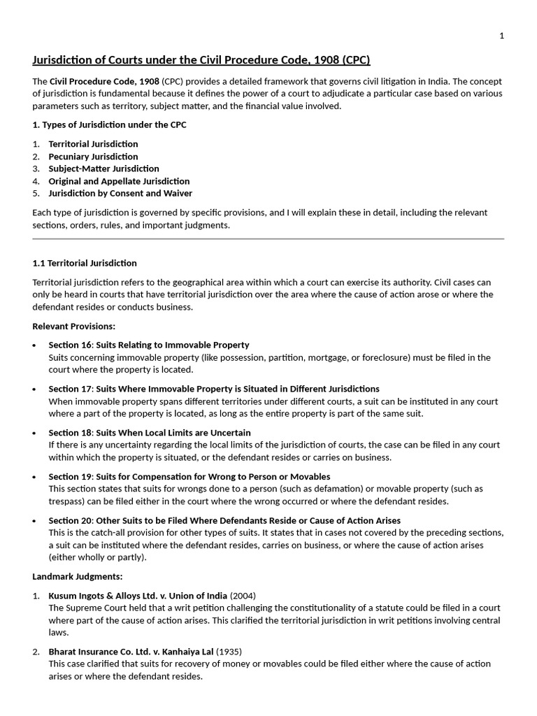 Civil Procedure Code Sem 8 final | PDF | Lawsuit | Sovereign Immunity