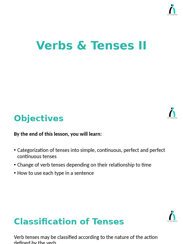 Verb Tenses 2 - SL Practice | PDF | Grammatical Tense | Perfect (Grammar)