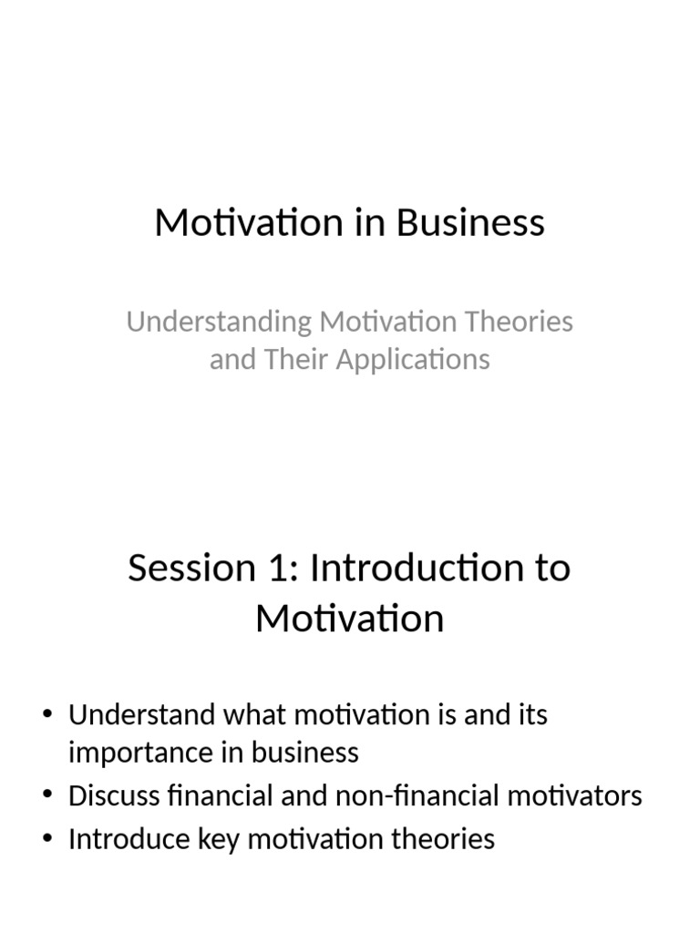 Motivation Presentation | PDF