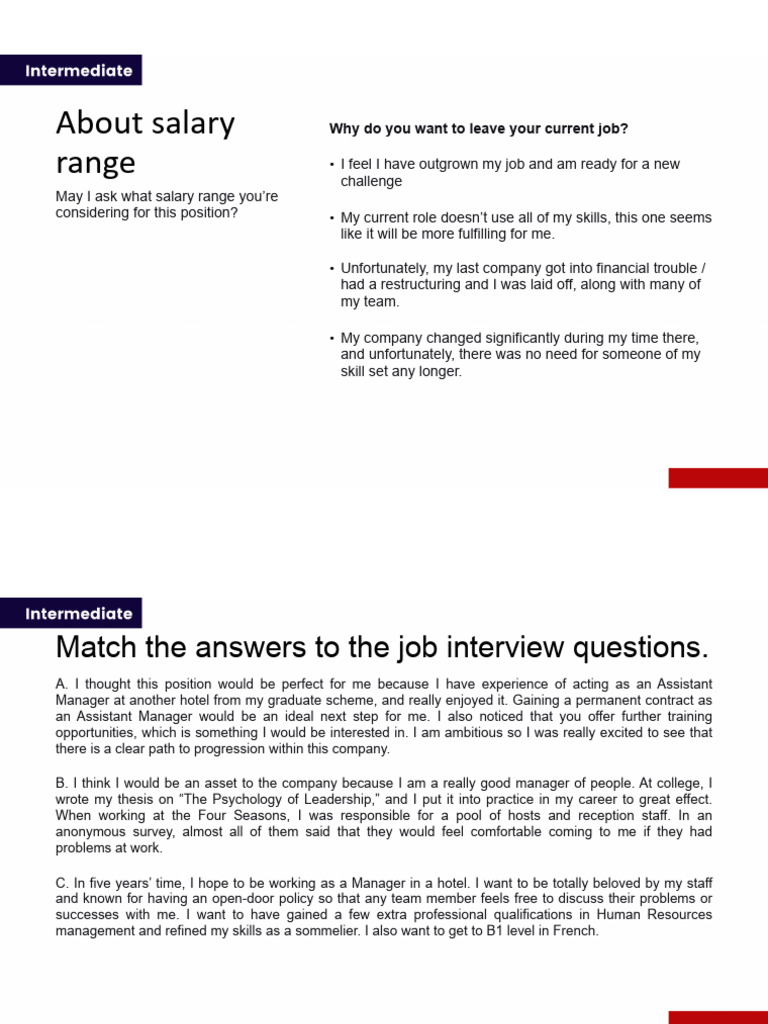 B1 Job interview activity - Unit 8 | PDF | Job Interview