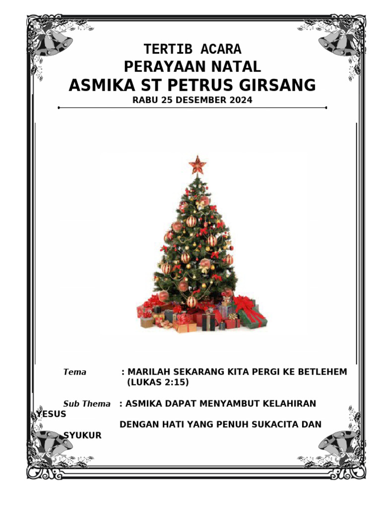 Acara Perayaan Natal Asmika 2024 | PDF