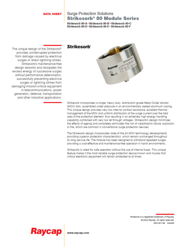 EN Strikesorb 80 G02 00 139 | PDF | Power (Physics) | Electronics