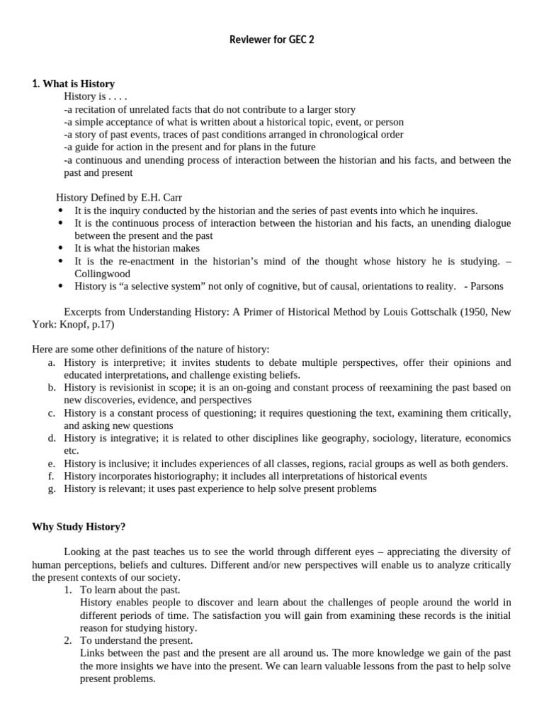 1.reviewer GEC 2 RPH PL | PDF | Primary Sources | Witness