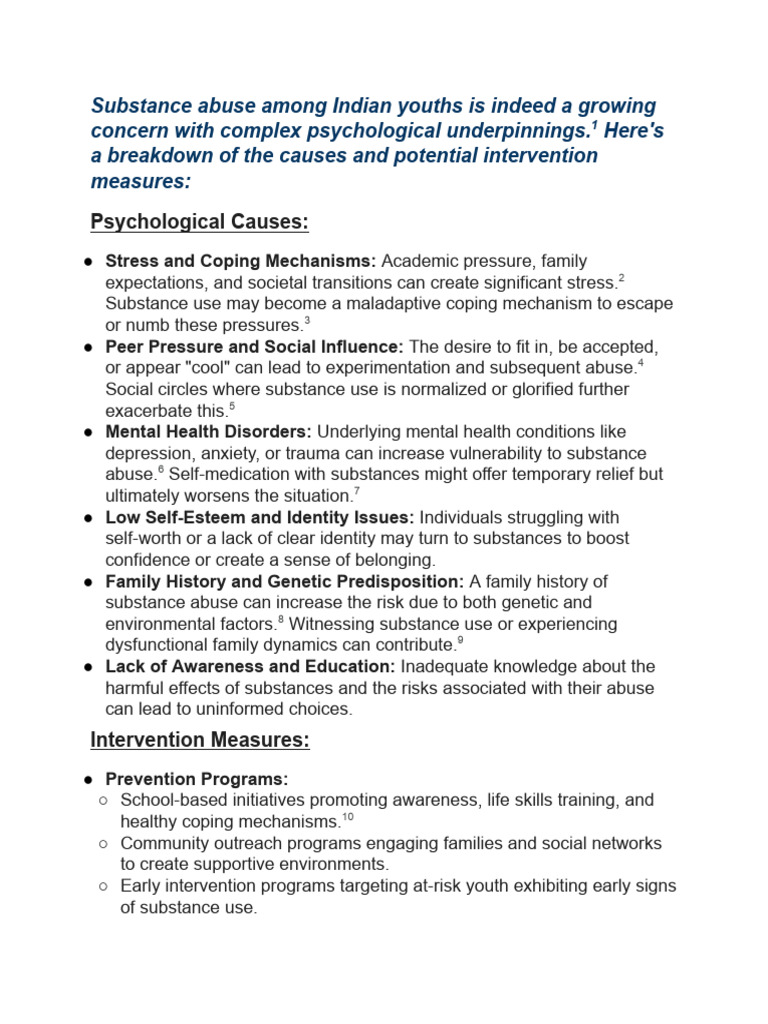 Substance Abuse Interventions for Youth | PDF | Substance Abuse ...