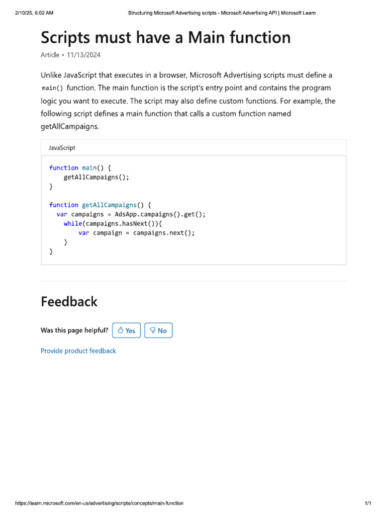 Scripts Must Have A Main Function | PDF