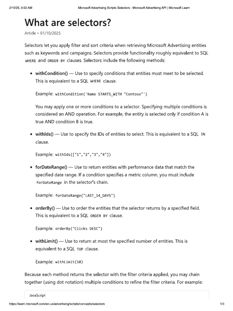 What Are Selectors | PDF