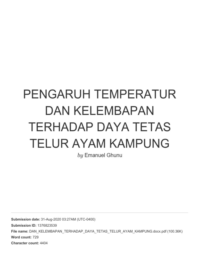 37emanuel kabora-PENGARUH TEMPERATUR DAN KELEMBAPAN TERHADAP DAYA TETAS ...