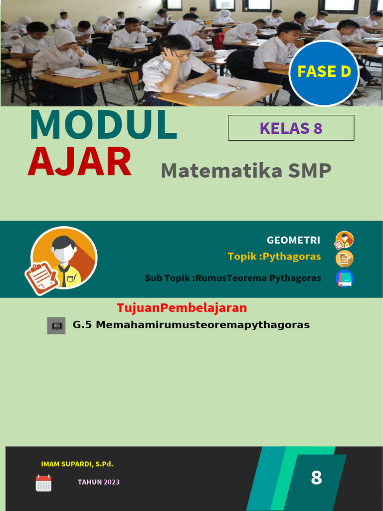 4.1 Modul Ajar Rumus Pythagoras | PDF