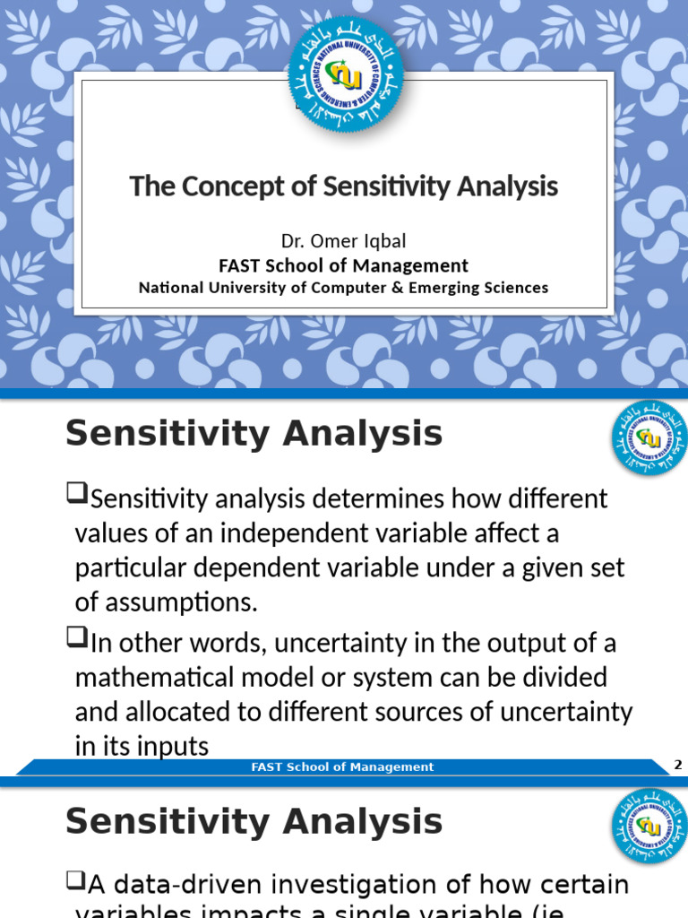 Lecture 3 - Sensitivity Analysis | PDF | Sensitivity Analysis | Applied ... Lecture 3 - Sensitivity Analysis | PDF | Sensitivity Analysis | Applied ...