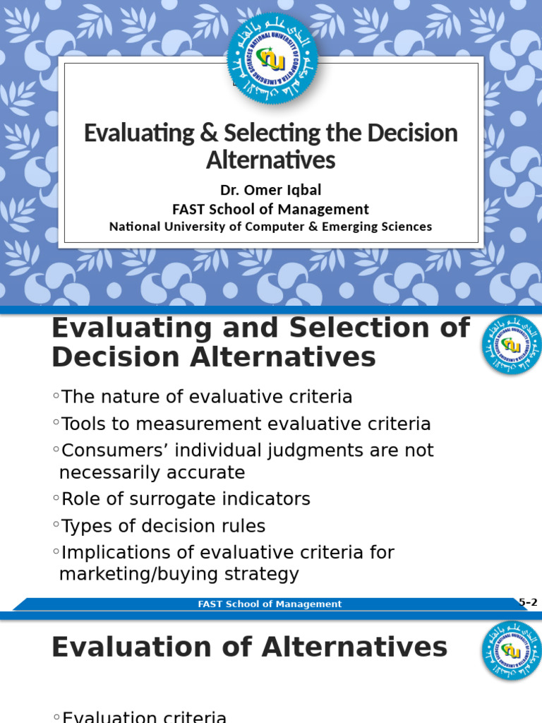Evaluating Decision Alternatives in Marketing | PDF | Consumer ...