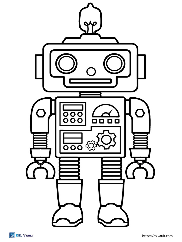 Easy Robot Coloring Pages 1 | PDF