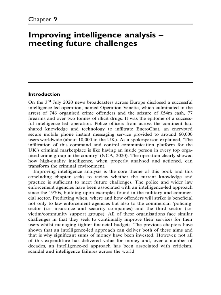 Future Challenges in Intelligence Analysis | PDF | Intelligence ...