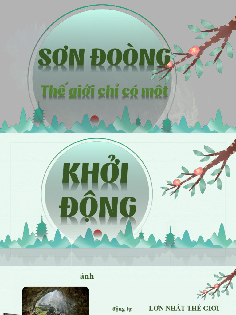 Son Doong The Gioi Chi Co Mot Bai Giang Powerpoint Ngu Van 11 Chan Tro 57874 | PDF