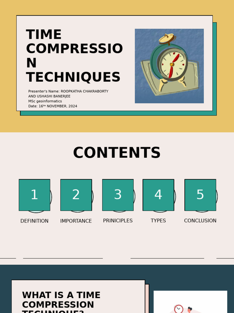 TIME COMPRESSION TECHNIQUES | PDF | Business