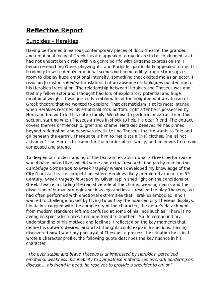 Reflective Report Draft 5 | PDF