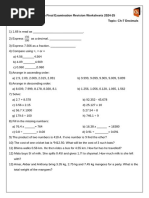 CBSE Clas 7 Maths Worksheet - Data Handling | PDF | Arithmetic Mean ...