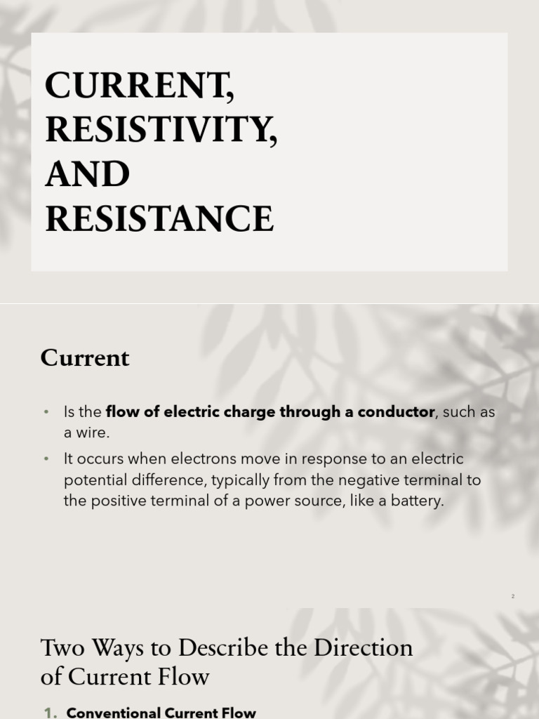 Understanding Current, Resistance, and Resistivity | PDF | Electrical ...